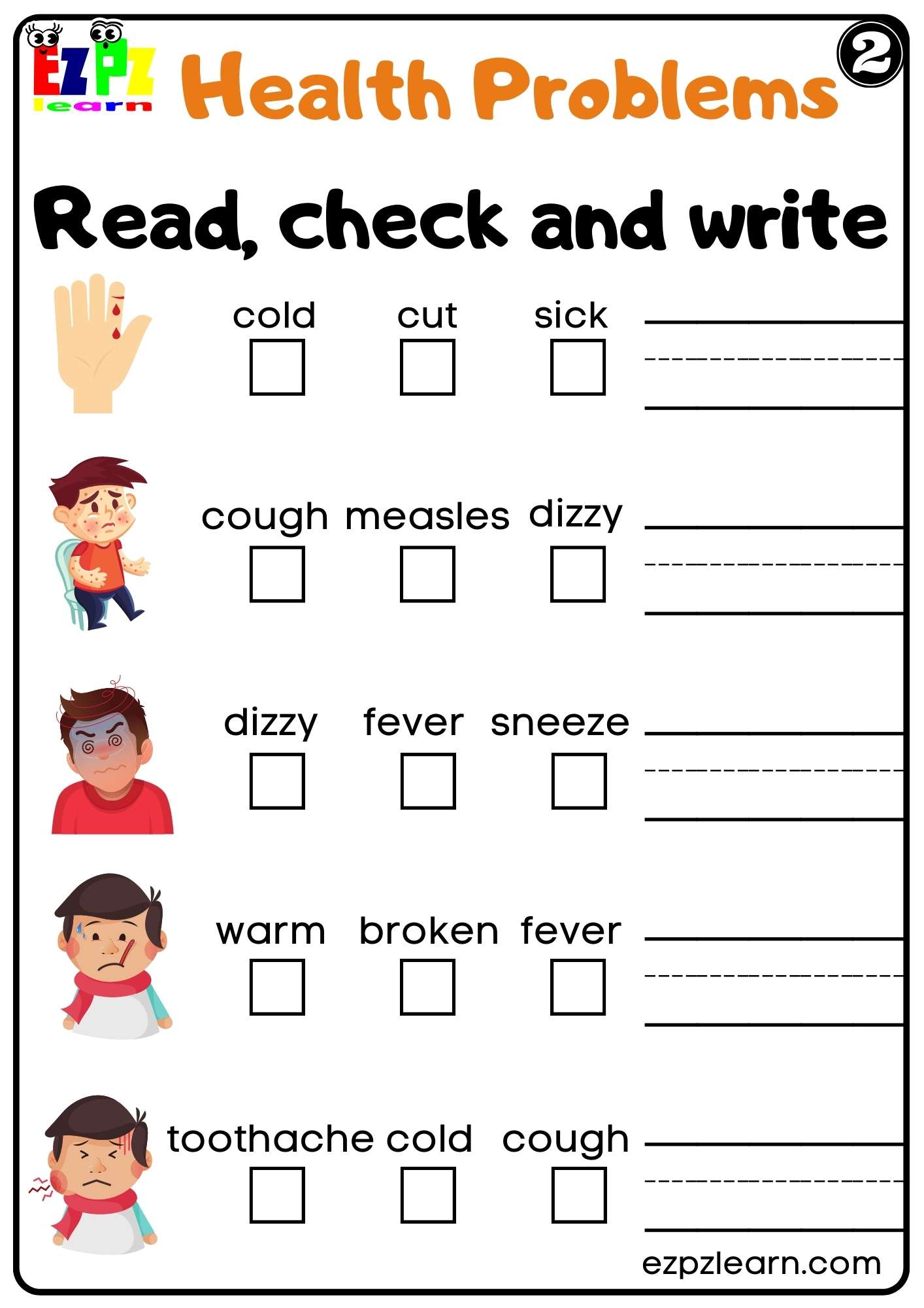 Health Problems Ezpzlearn Health Problems Ezpzlearn